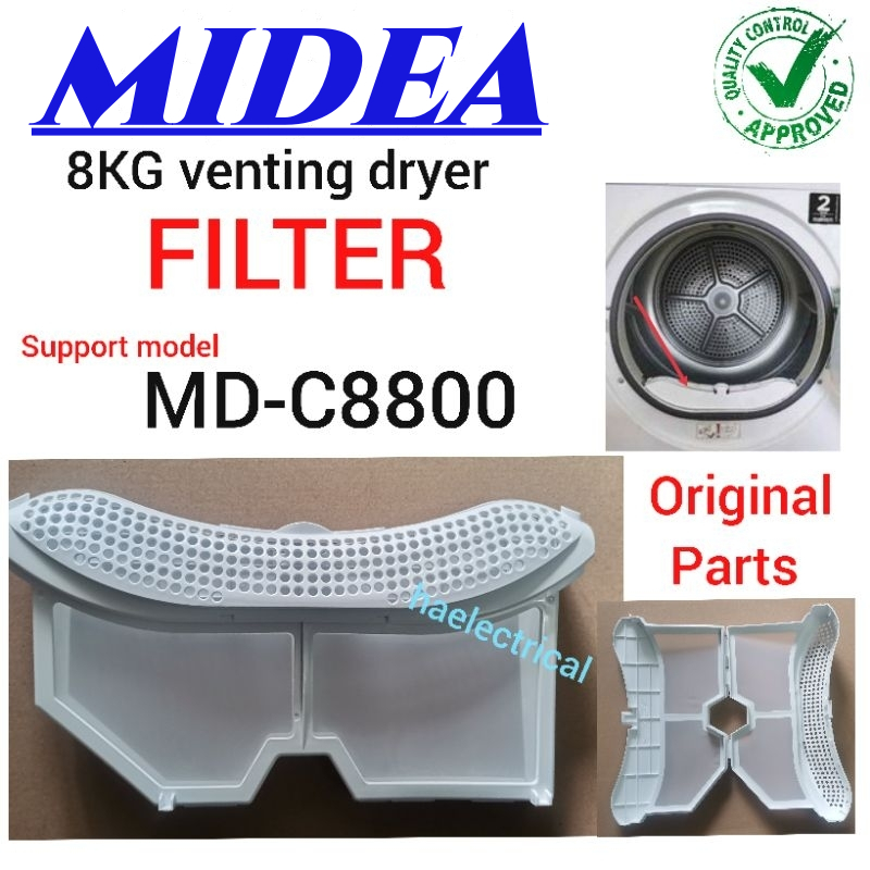 Midea Venting Dryer Filter MD-C8800 (1PC - Original Filter) | Shopee ...
