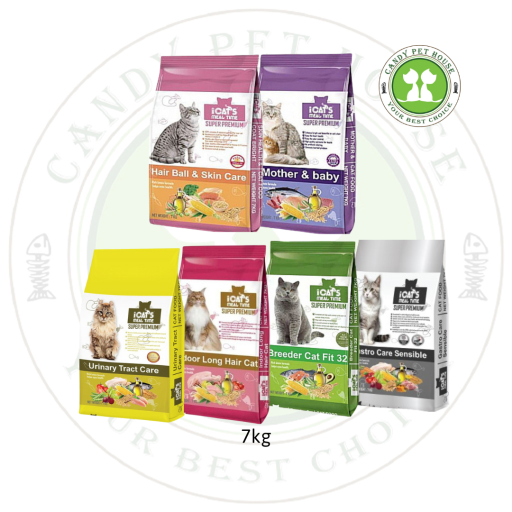 ICat's Meal Time Dry Cat Food Mother & Baby / Hair Ball & Skin Care ...