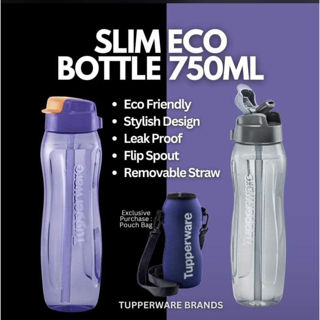 2201 Tupperware Slim Eco Bottle with straw 750ml /Eco Bottle slim ...