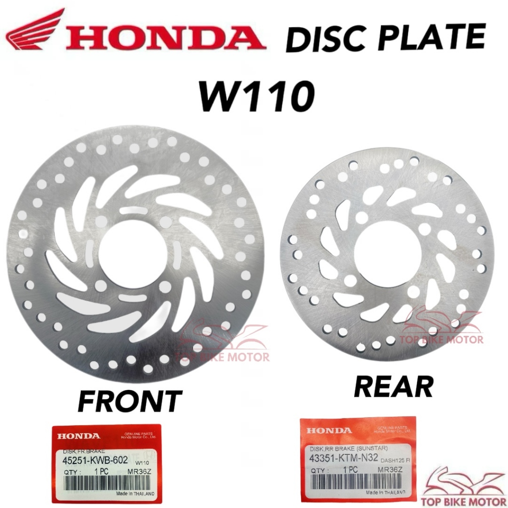HONDA WAVE110 W110 FRONT REAR DISC PLATE DASH FUTURE W125 WAVE125 FI CX DASH110 DASH 125 ALPHA ...