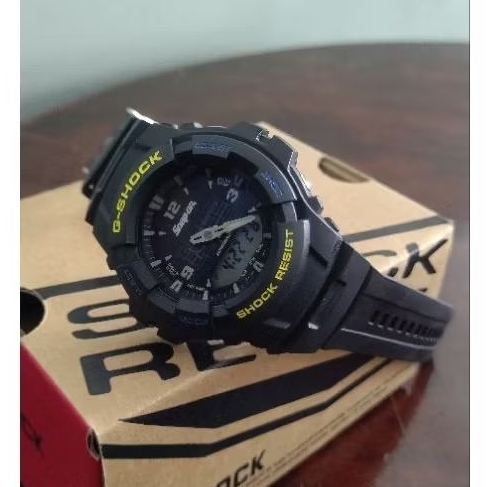 Casio G shock G100 China 5158,bnb hitam,faceplate snap-on,analog ...