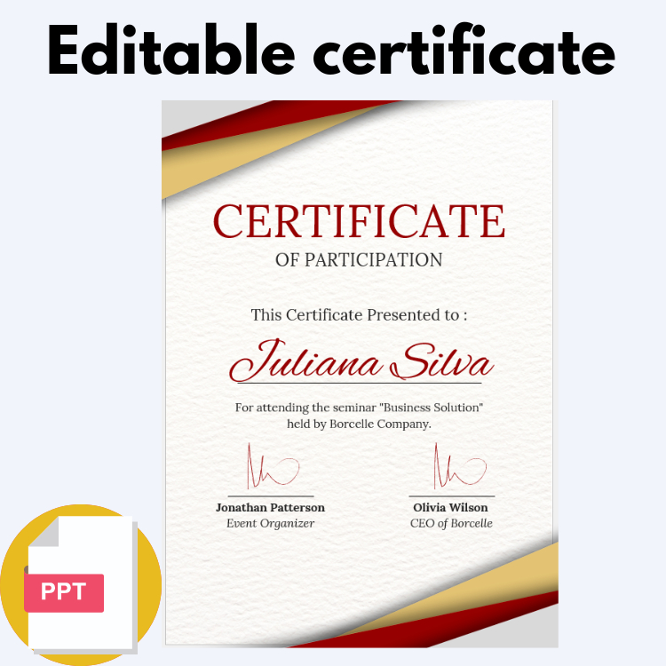 [CERT 19] Editable certification template in Power point | Shopee Malaysia