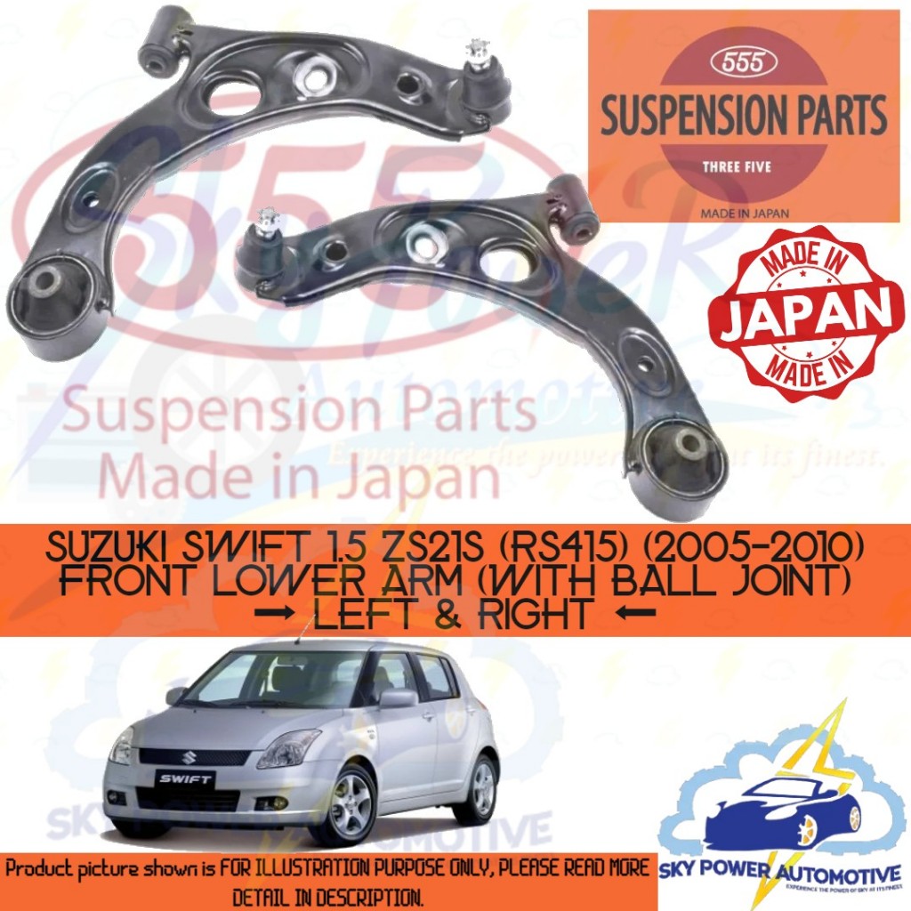SUZUKI SWIFT 1.5 ZS21S RS415 (2005-2010) 555 JAPAN BRAND LOWER ARM ...