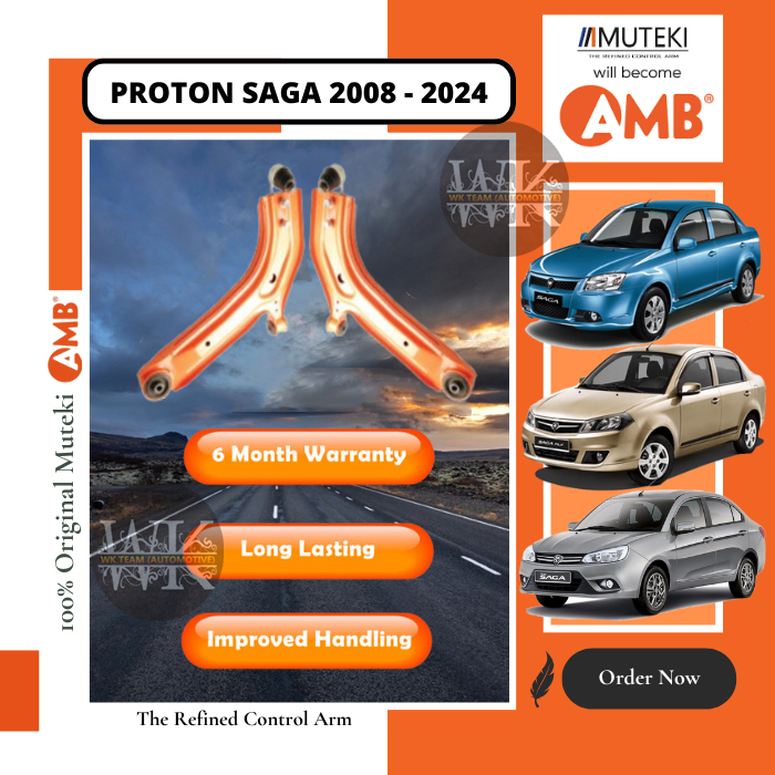 Muteki Lower Arm Proton Saga Blm Fl Flx Saga VVT Heavy Duty Front Lower ...
