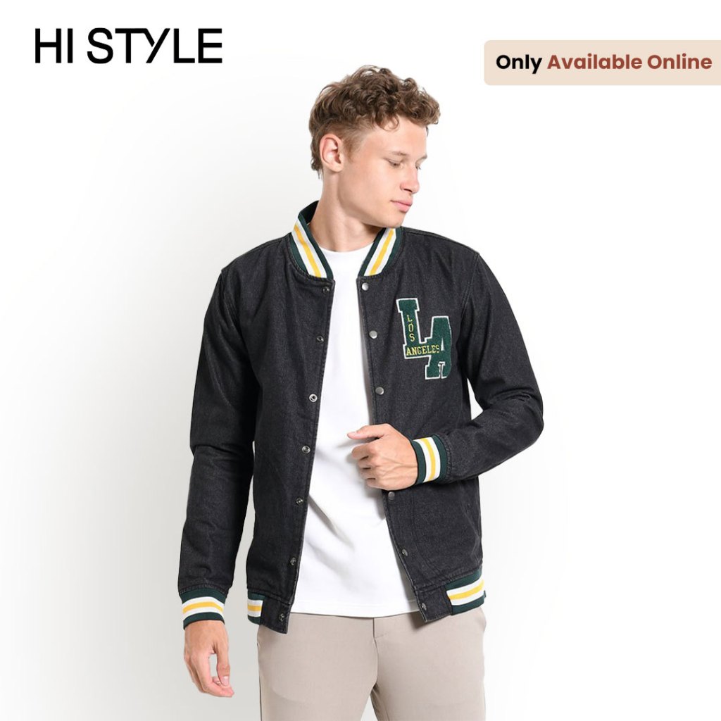 [Online Exclusives] HI STYLE Men Denim Jacket - Black - HSC410245 ...