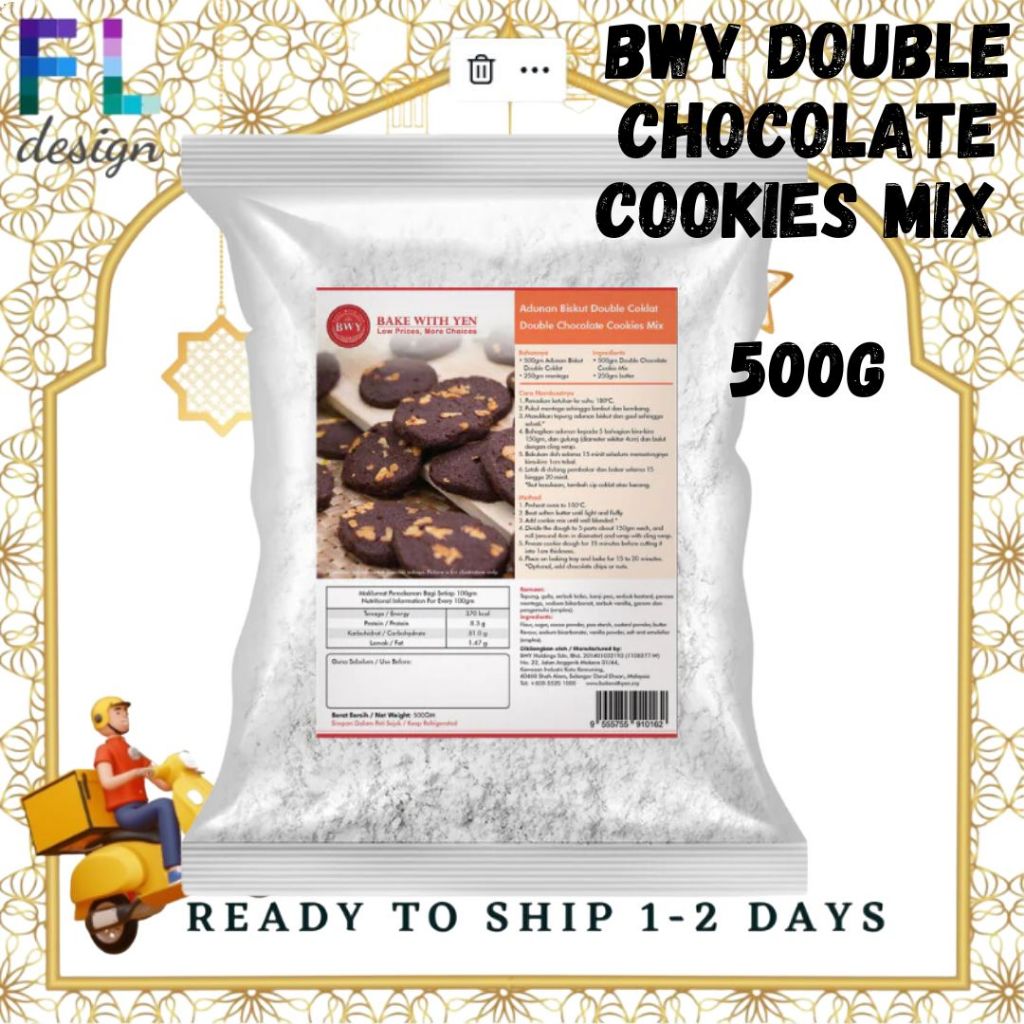 BWY DOUBLE CHOCOLATE COOKIES MIX 500G | Shopee Malaysia