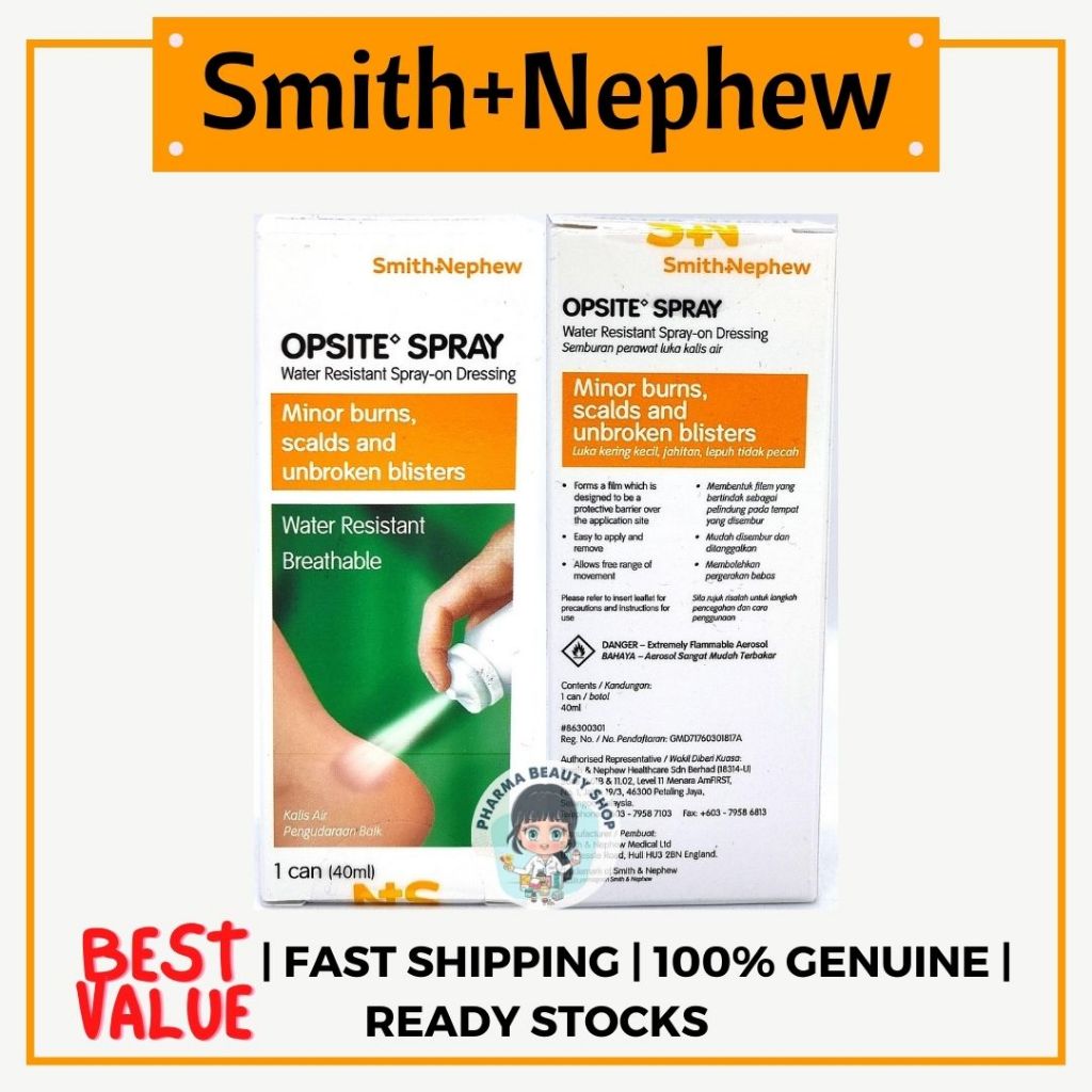 Smith & Nephew Opsite Spray 40ml (WATER RESISITANT SPRAY ON dressing ...