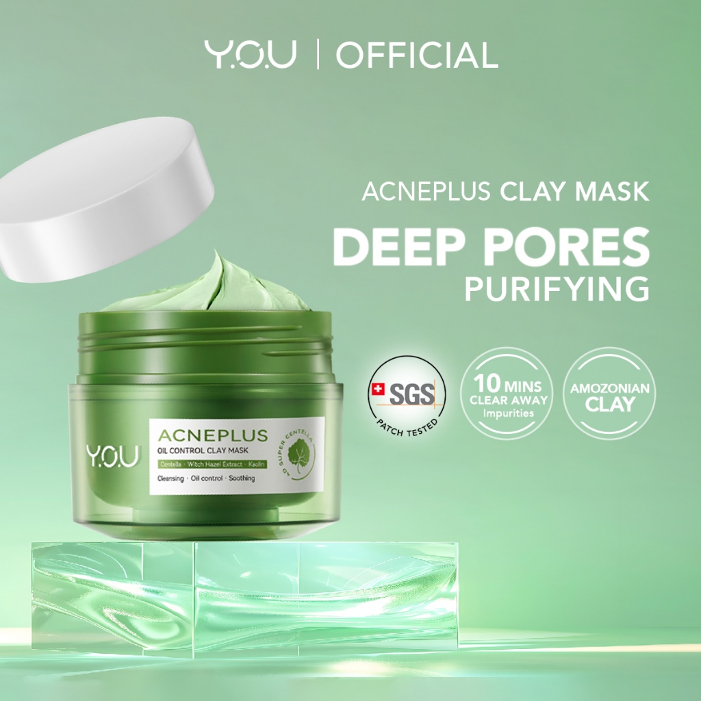 [HOT] YOU AcnePlus Oil Control Clay Mask Masker Tanah Liat with ...