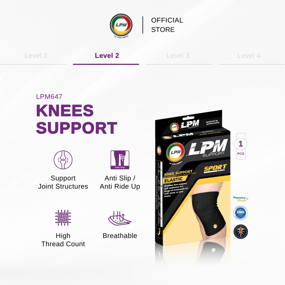 LPM Knee Support 647 Breathable Knee Guard Anti Slip Knee Cap ...