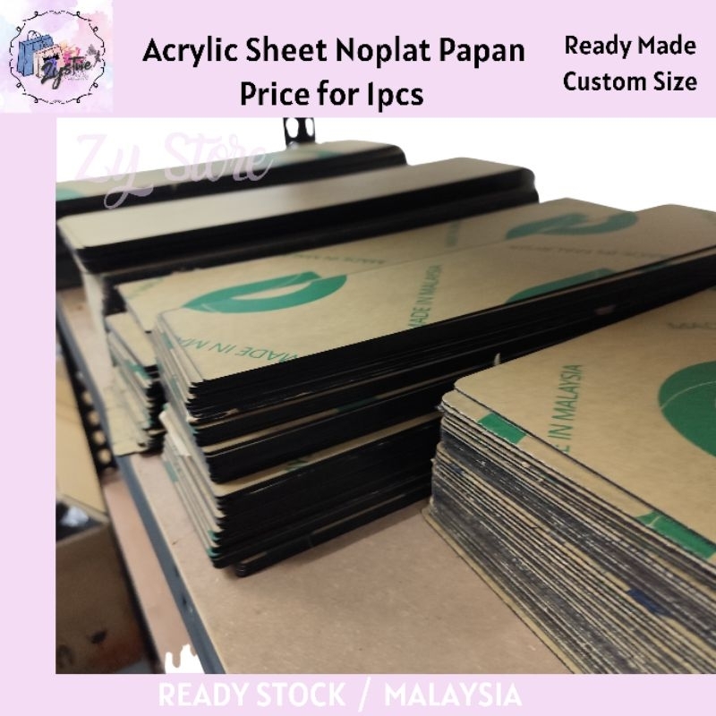 1pcs Papan kereta noplat kosong Black PVC Sheet Car Number Car Plate ...