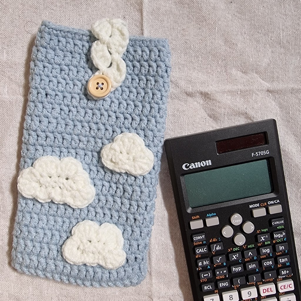 Cloud Calculator Case Crochet Calculator Pouch Case Kalkulator Kait ...