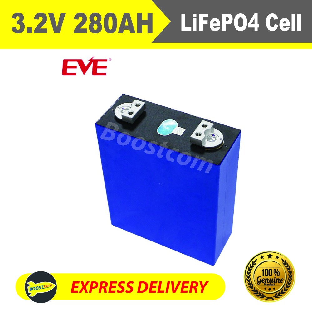 EVE LF280K 3.2V 280AH LIFEPO4 LITHIUM CELL - 100% GENUINE NEW | Shopee Malaysia