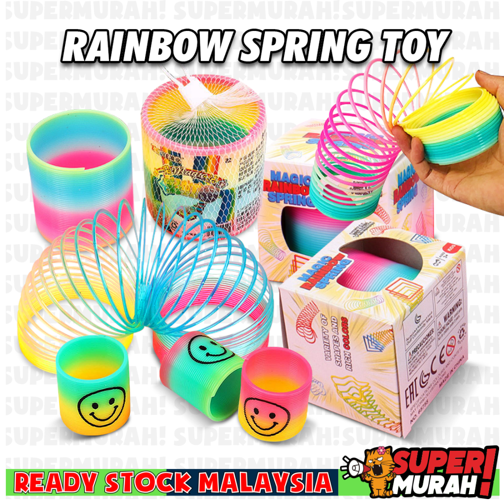 Magic Rainbow Spring Toy for Kid Assortment Plastic Coil Spring Toy ...