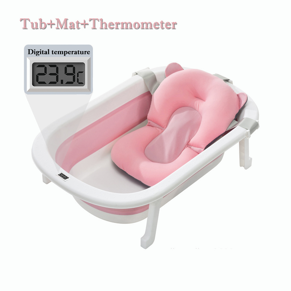 [FREE MAT]Baby Bath Tub With stand Besen Mandi Baby Foldable Bathtub ...