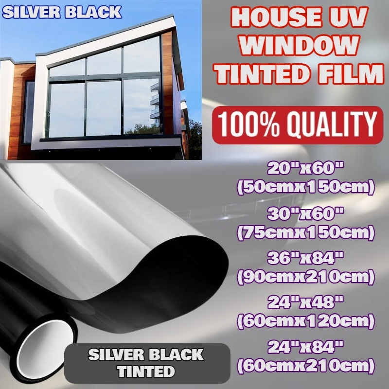 Tinted Rumah UV Silver Black /House Tinted Window Film | Shopee Malaysia