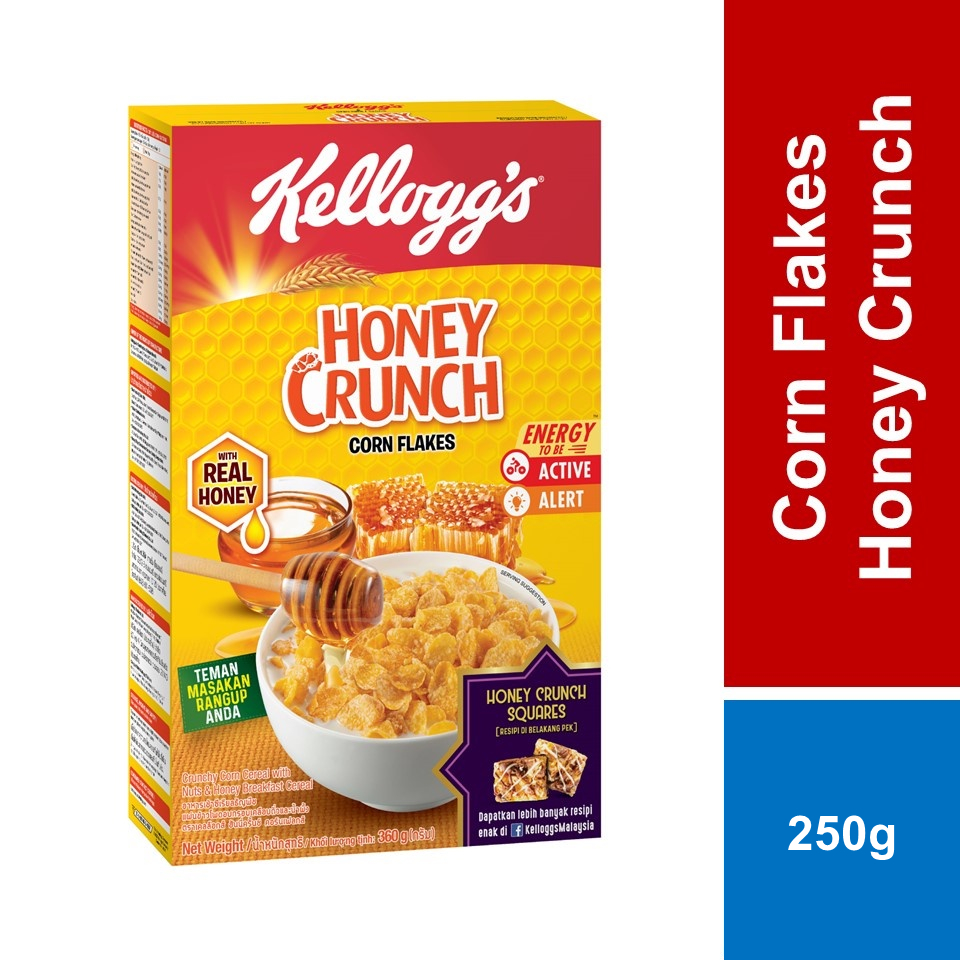 Kellogg's Honey Crunch Corn Flakes Cereal 250g | Shopee Malaysia