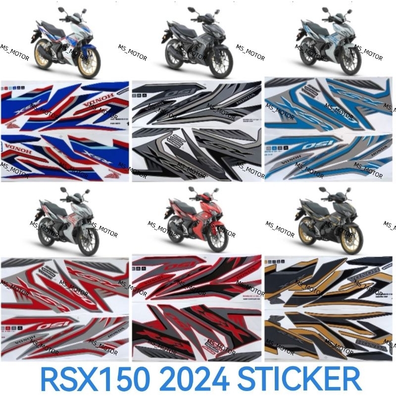 HONDA RSX150 BODY COVER STICKER STRIPE COVER SET RSX150 2024 (5) (6 ...