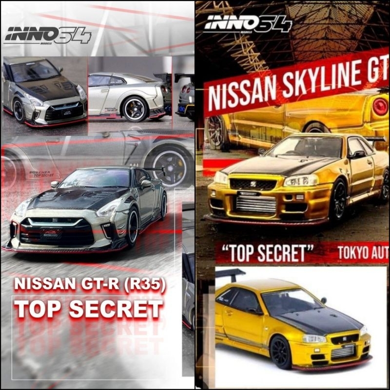 Inno 64 : Nissan GT-R R34 & R35 Top Secret Gold MDX | Shopee Malaysia