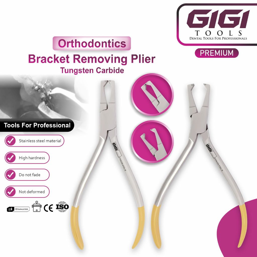 GIGI Tools Dental Orthodontic Bracket Removing Plier Premium Tungsten ...