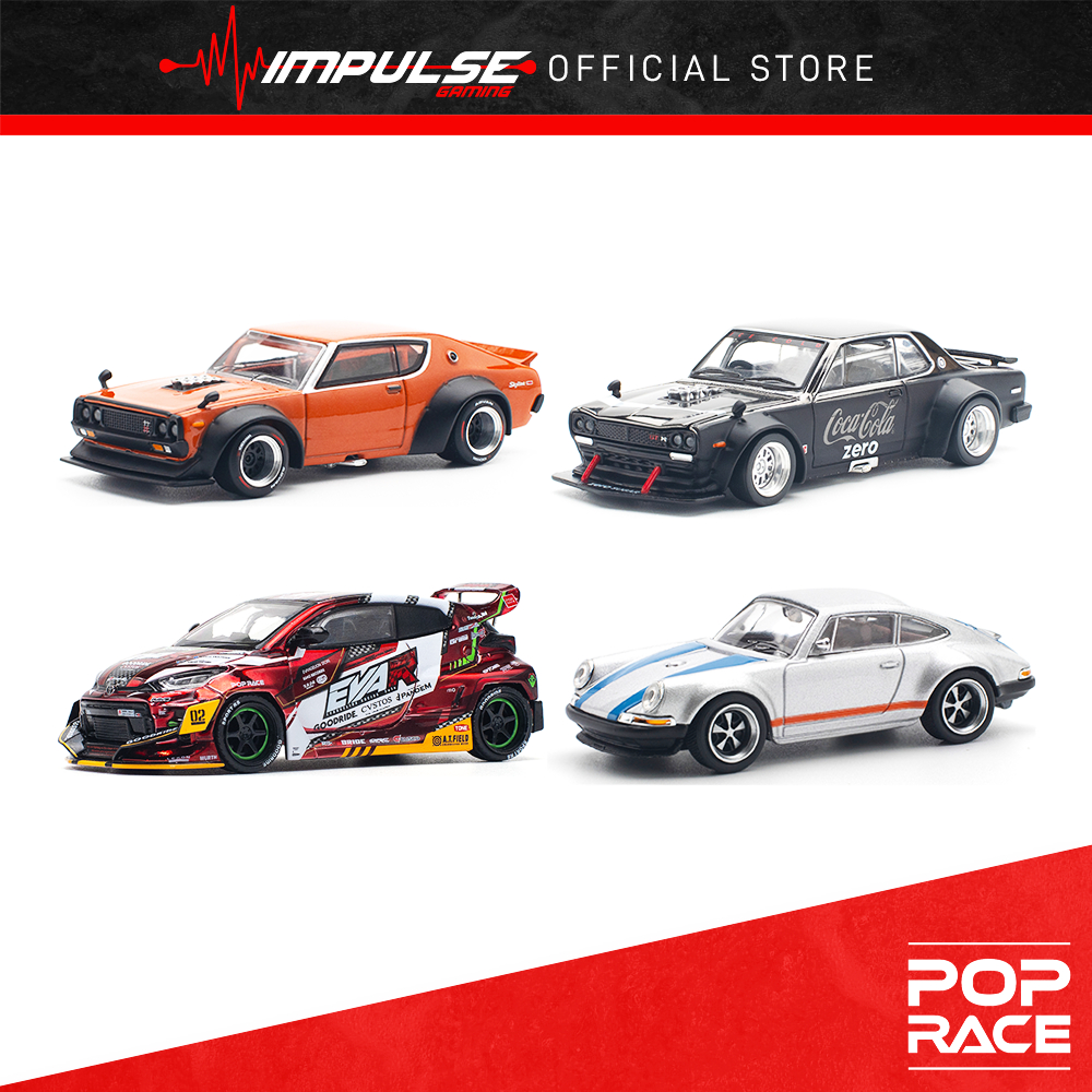 [PREORDER] PopRace 1/64 Diecast GT-R V8 DRIFT KENMERI / GR YARIS ...