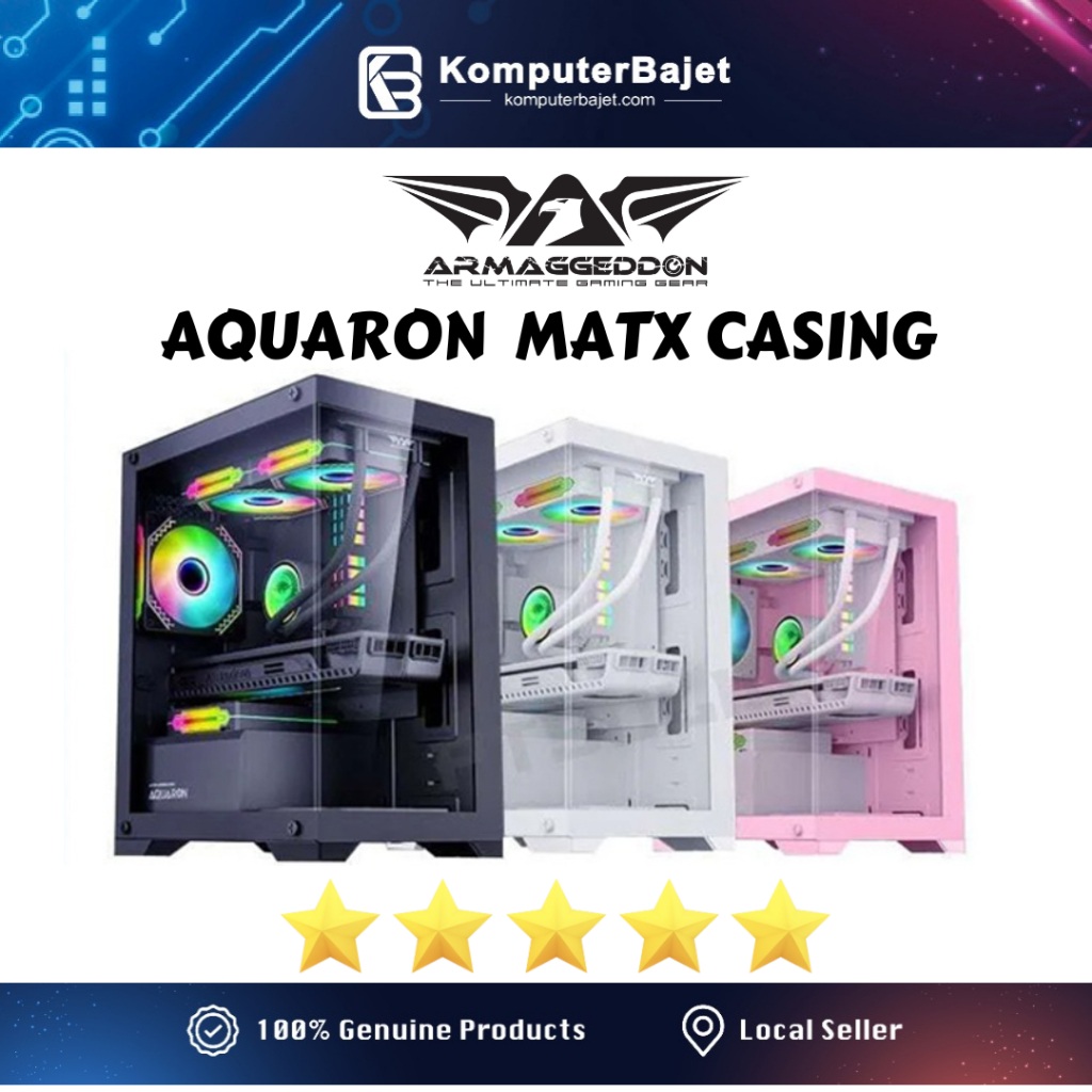 Armaggeddon Aquaron MATX Transparent view Gaming Casing Chassic PC Case ...