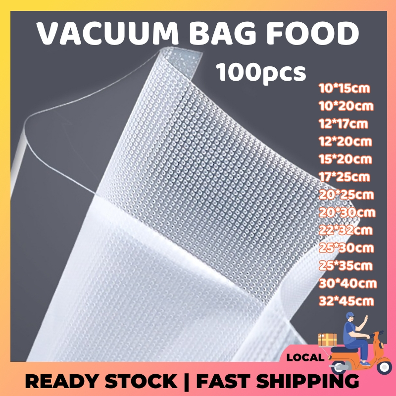 【🔥HOT】100pcs Vacuum Bag Embossed / Vacuum Bag food / Sealer Packaging ...