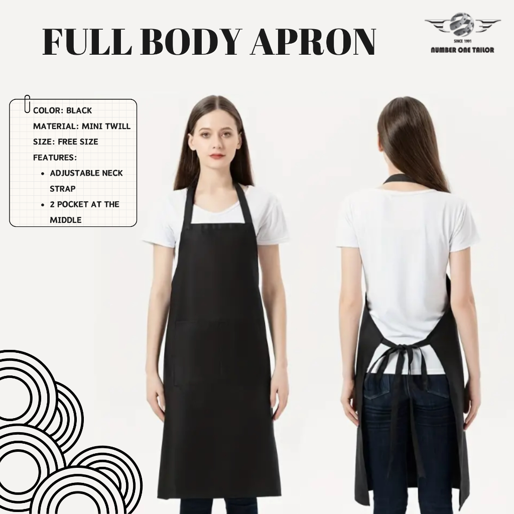 Full Body Apron Black | Shopee Malaysia