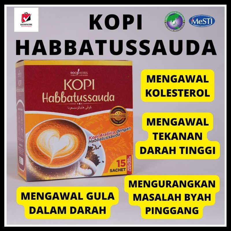 (READY STOC ) Kopi Habbatussauda Tanpa Gula Halus Kini Lebih Sihat Padu | Shopee Malaysia