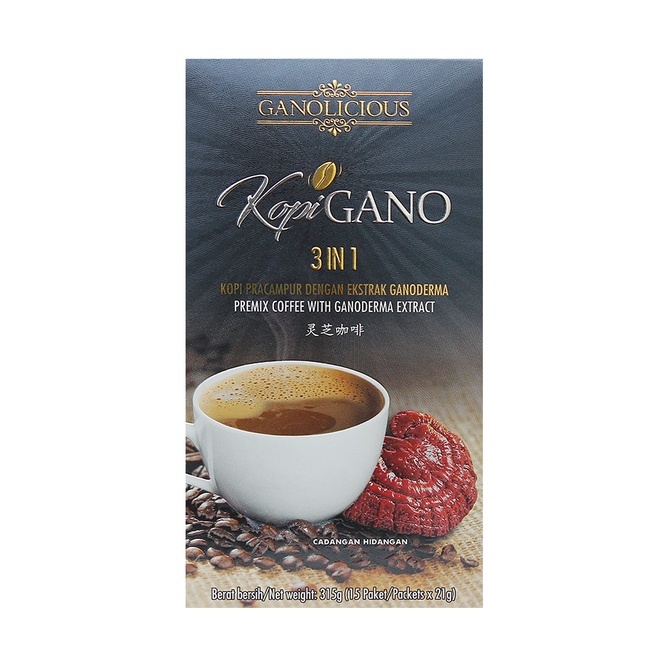 GANO EXCEL GANOLICIOUS KOPI GANO KOPIGANO 3 IN 1 GANO COFFEE (15 ...