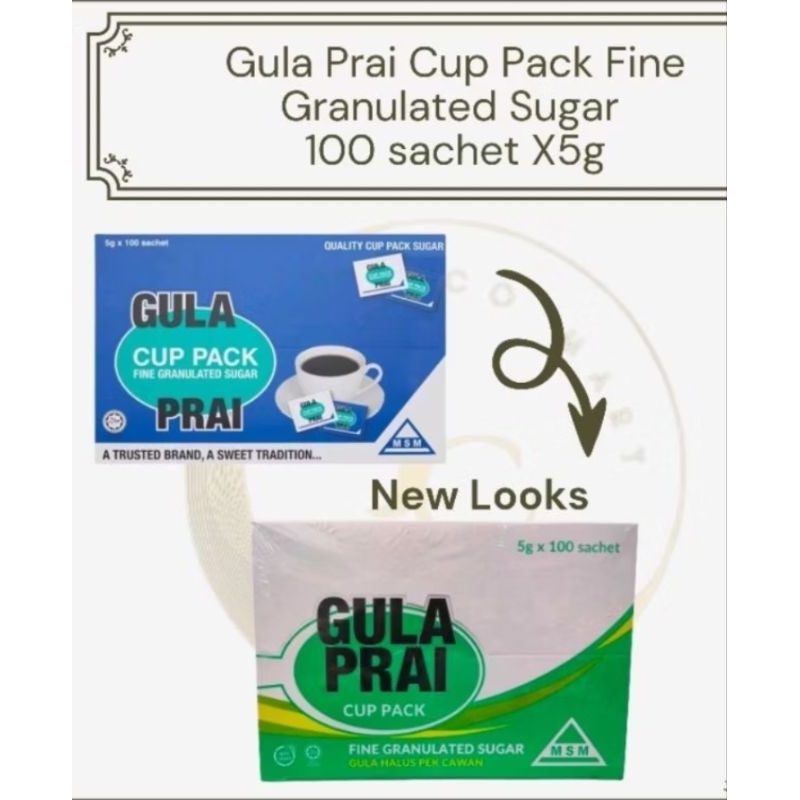 Controllable Sugar Level - Gula Prai Cup Size 100 Sachets | Shopee Malaysia