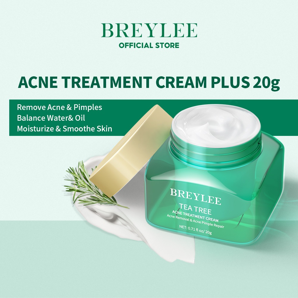 BREYLEE Tea Tree Acne Treatment Cream Control Oil Remove Pimples ...