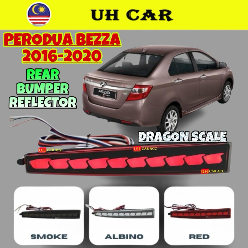 (DRAGON SCALE) Perodua Bezza 2016-2020 Rear Bumper Led Reflector Light ...