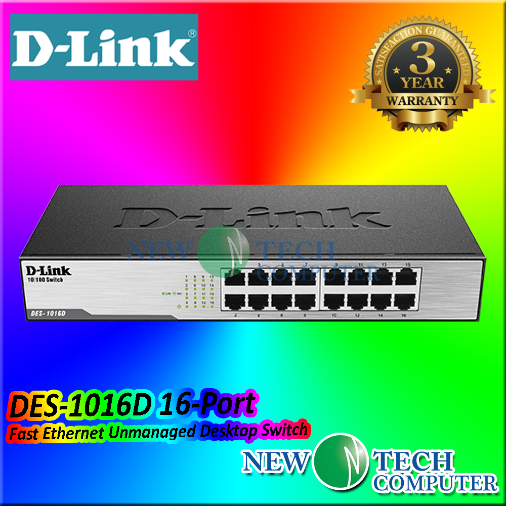 D-LINK DES-1016D FAST ETHERNET 16 PORT DESKTOP SWITCH | Shopee Malaysia