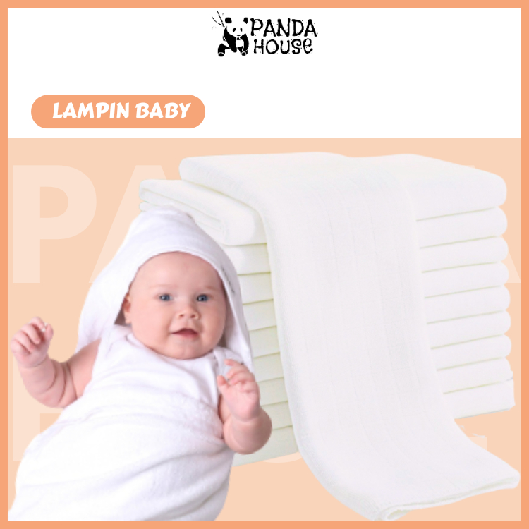 Newborn Baby Muslin White Swaddle Soft Cotton Wrap Blanket Selimut ...