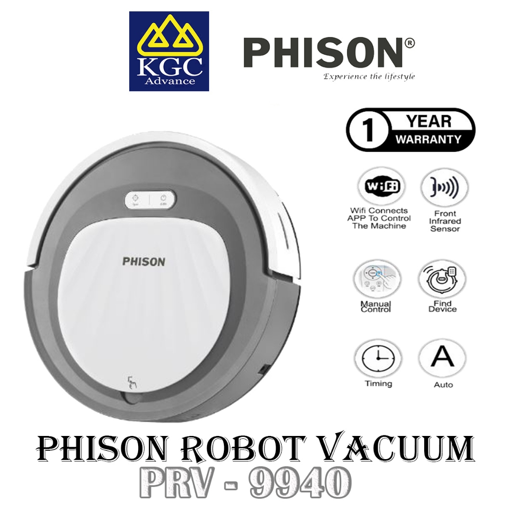 PHISON Robotic Vacuum 0.65L PRV-9440 | Shopee Malaysia