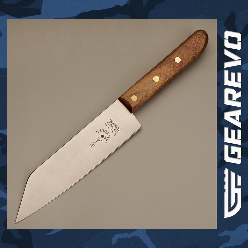 F. Herder 7 inch Chef/Kitchen/Meat Knife Santoku Design with Brass ...