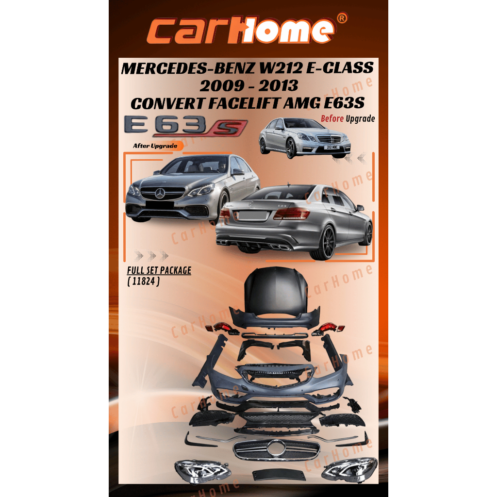 MERCEDES-BENZ W212 E-CLASS 2009 - 2013 CONVERT FACELIFT AMG E63 BODY ...
