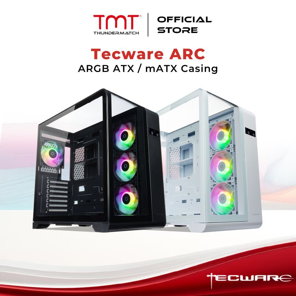 TMT Tecware ARC (ATX) / ARC M (mATX) ARGB Curved TG Casing | Shopee ...