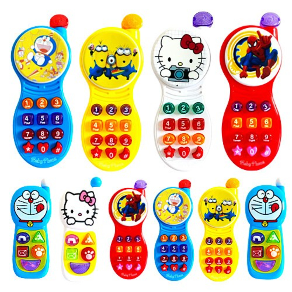 Mickey Doraemon Minion Musical Baby Cartoon Phone Toy with 12 Music ...