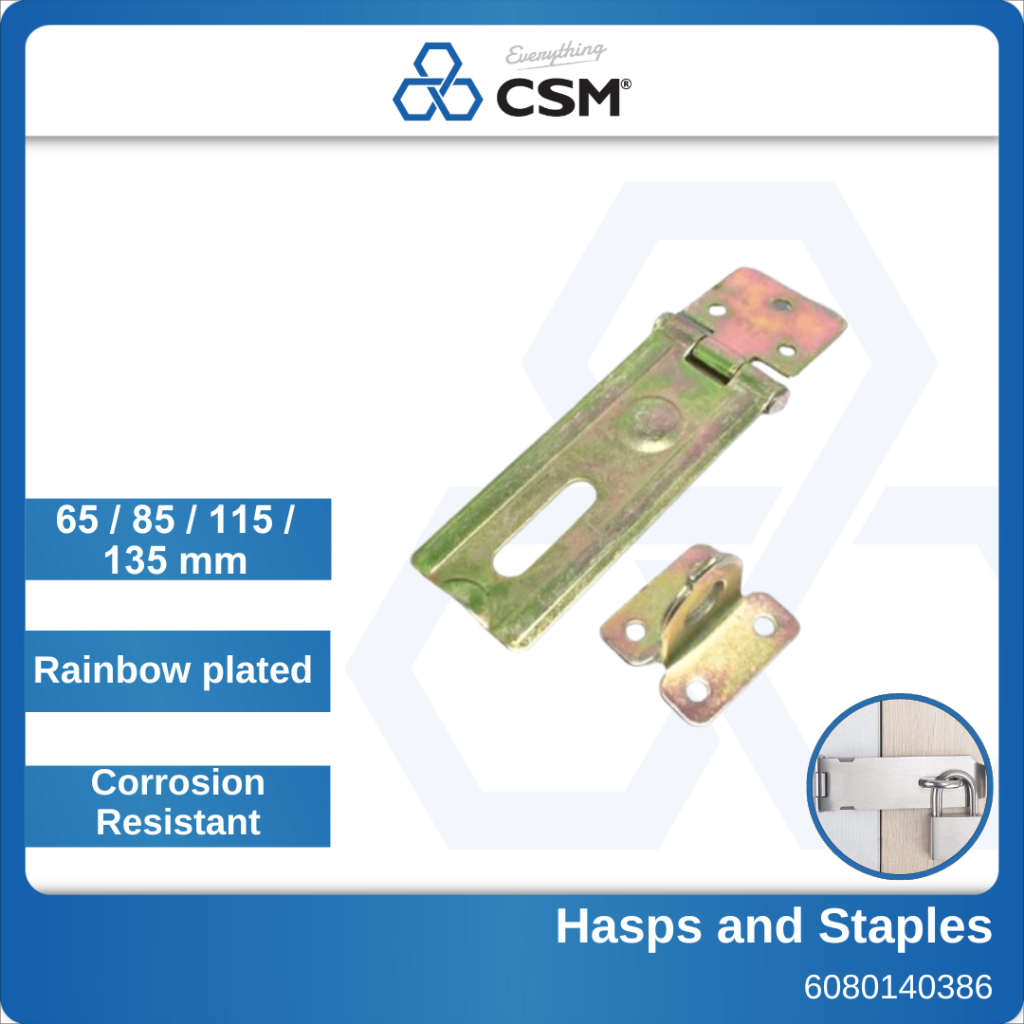 CSM Rainbow Heavy Hasps & Staples/Mangga Besi Pintu for Safety Security ...