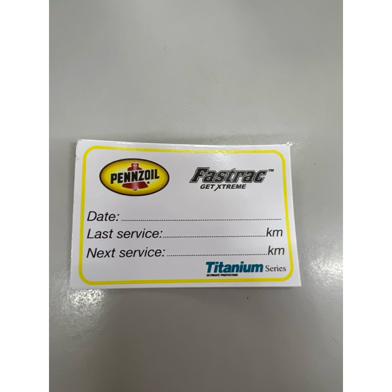 OIL CHANGE REMINDER MINYAK HITAM STICKER | Shopee Malaysia