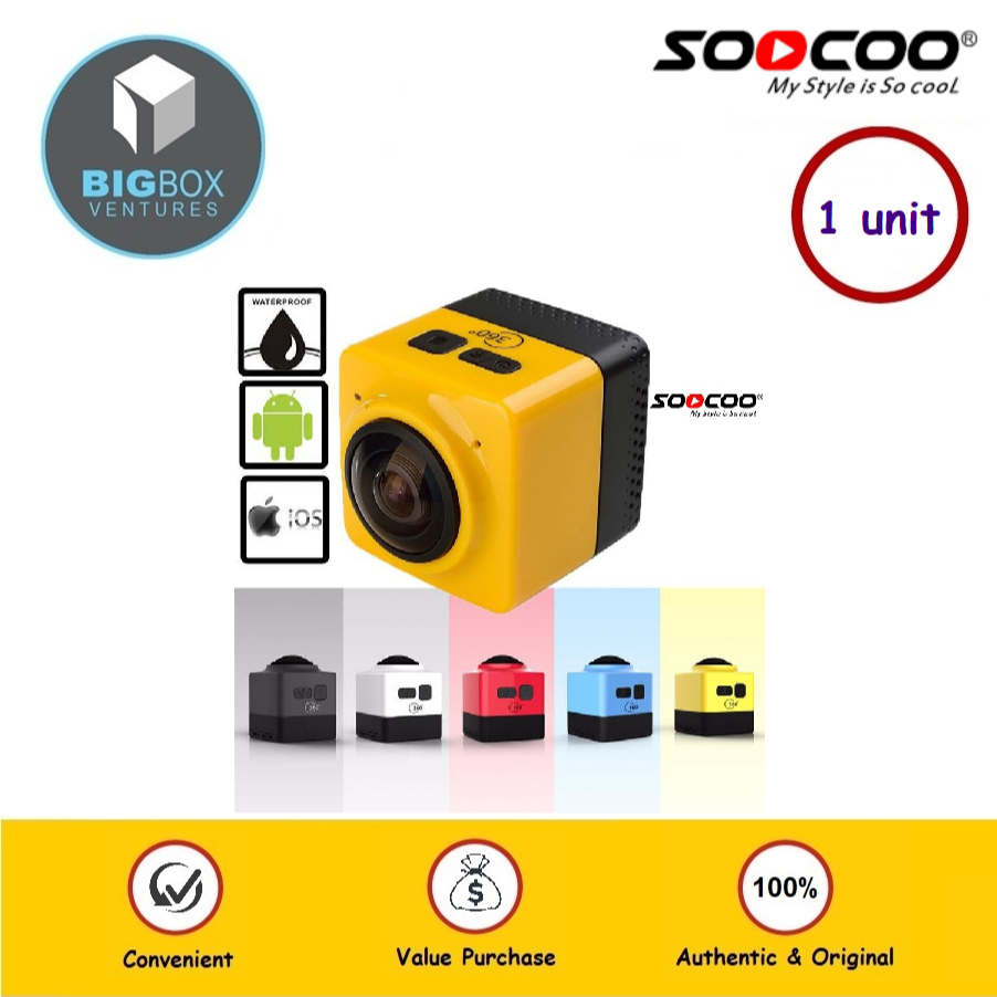 SooCoo Cube 360 WiFi 360 Degree Wide Angle Action Camera | Shopee Malaysia