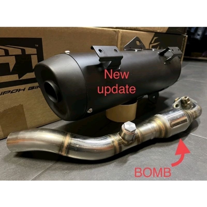CJ IPOH NVX155 V1/V2 SCT EXHAUST PIPE MANIFOLD 28MM 32MM 35MM S. STEEL ...