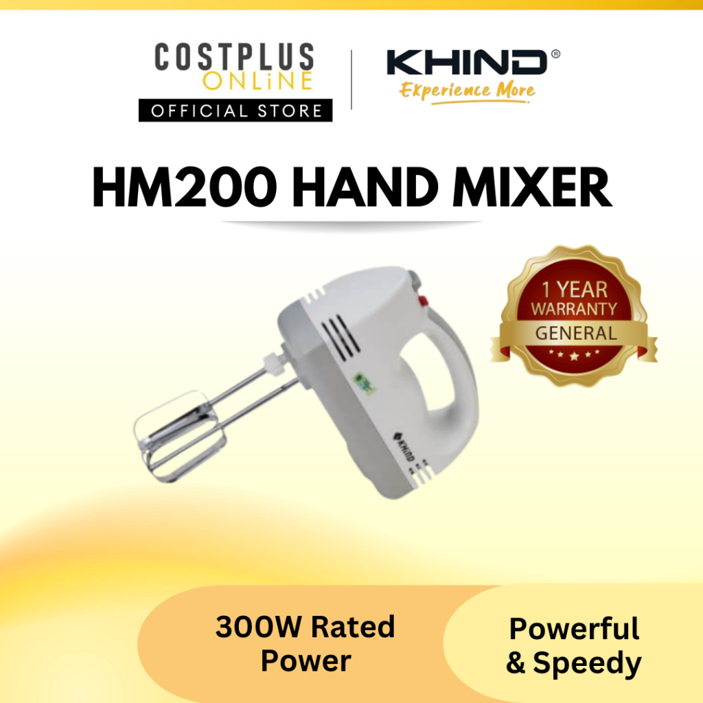 Khind HM300 | HM200 Hand Mixer - Portable Cooking 手持式搅拌机 | Shopee Malaysia