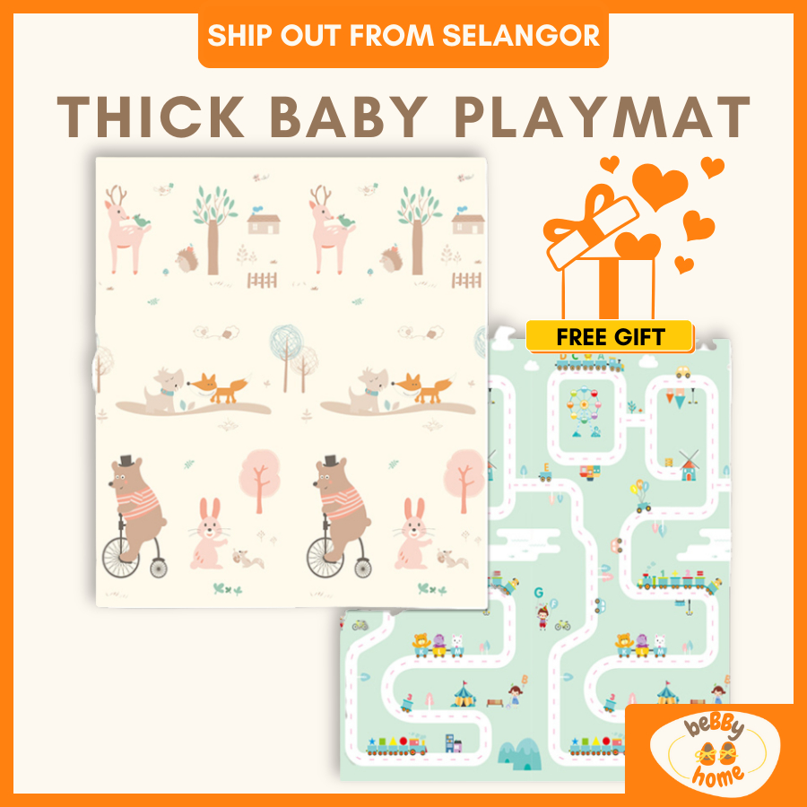 Tikar Tebal Playmat Baby Mat Tebal 2cm Floor Mat Baby Carpet Playing ...
