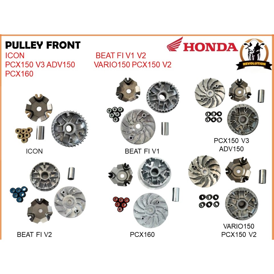 PULLEY FRONT HONDA CLICK ICON STEP PCX 150 PCX150 V2 V3 AIR BLADE VARIO ...