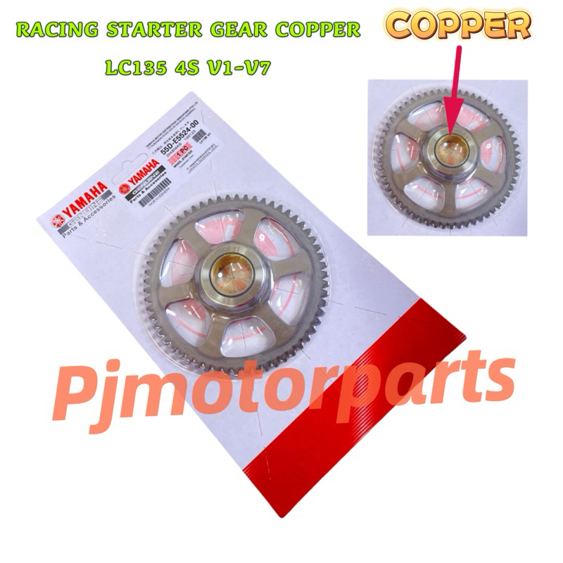 YAMAHA LC135-4S V1 V2 V3 V4 V5 V6 V7 - STARTER ONE WAY GEAR COPPER BUSH RACING STARTING GEAR ...