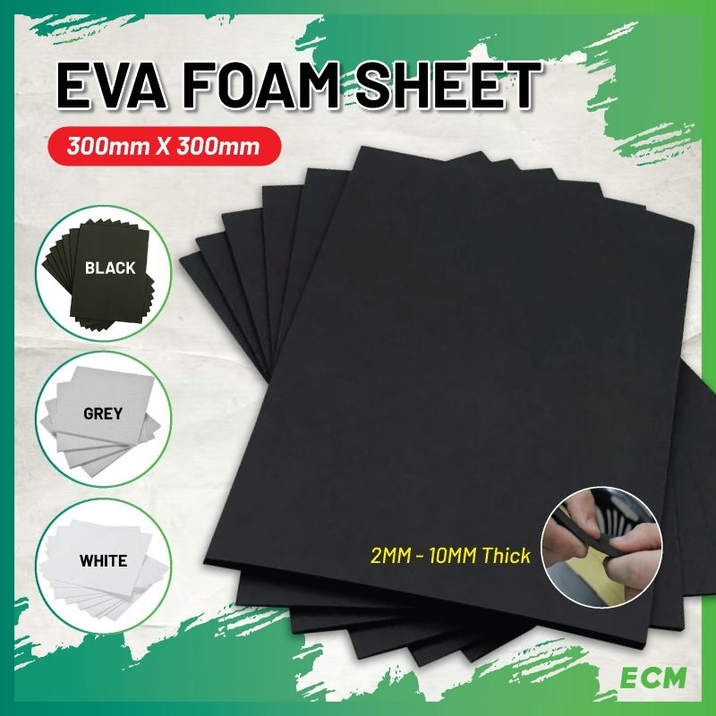 EVA FOAM SHEET (300MM X 300MM) BLACK COLOR EVA FOAM PAD / LOCAL MADE ...