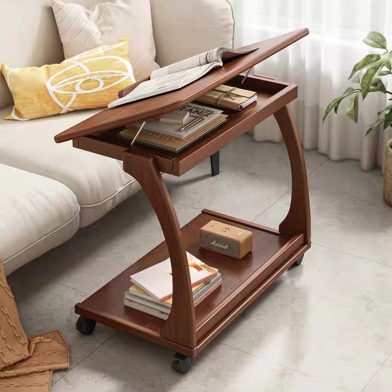 Table with Wheels Sofa Side Table with Casters Couch Laptop Desk End ...