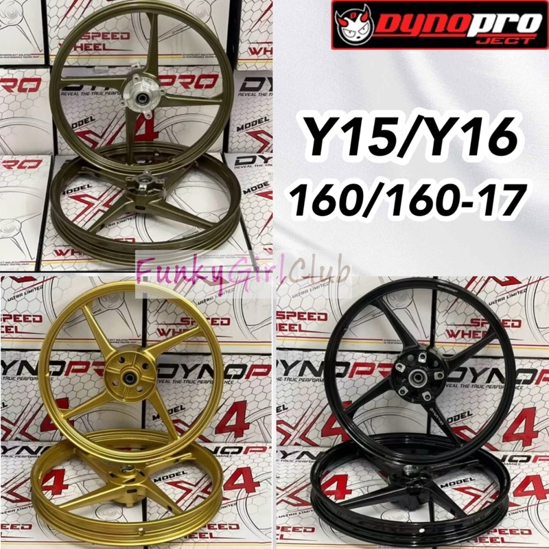 DYNOPRO X4 D4 CUSTOM SPORT RIM Y15ZR Y16ZR 1.60/1.60-17 CUSTOM HUB LIMITED EDITION Y15 Y16 ...
